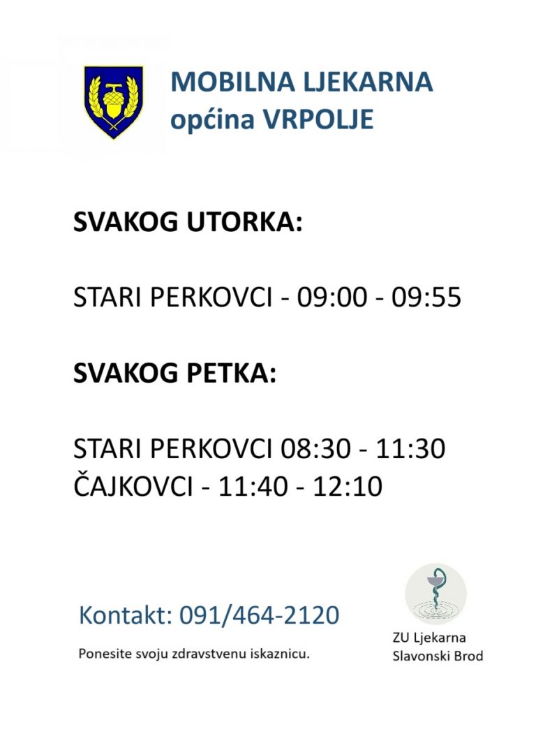 Kvar na vozilu mobilne ljekarne – Općina Vrpolje